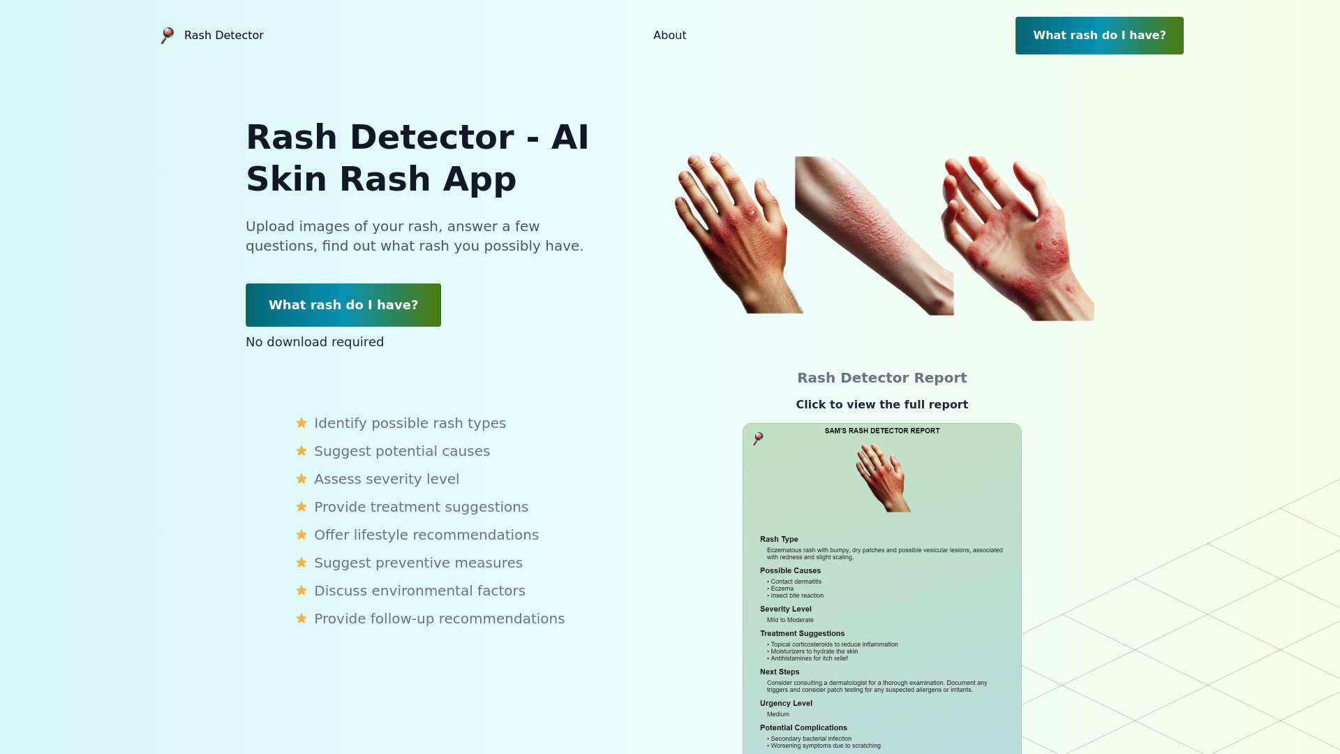 Rash Detector - AI-powered app and web tool to identify skin rashes ...