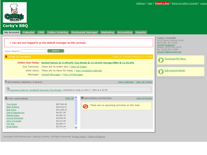 Restaurant Catering System - Restaurant Catering System is a catering ...