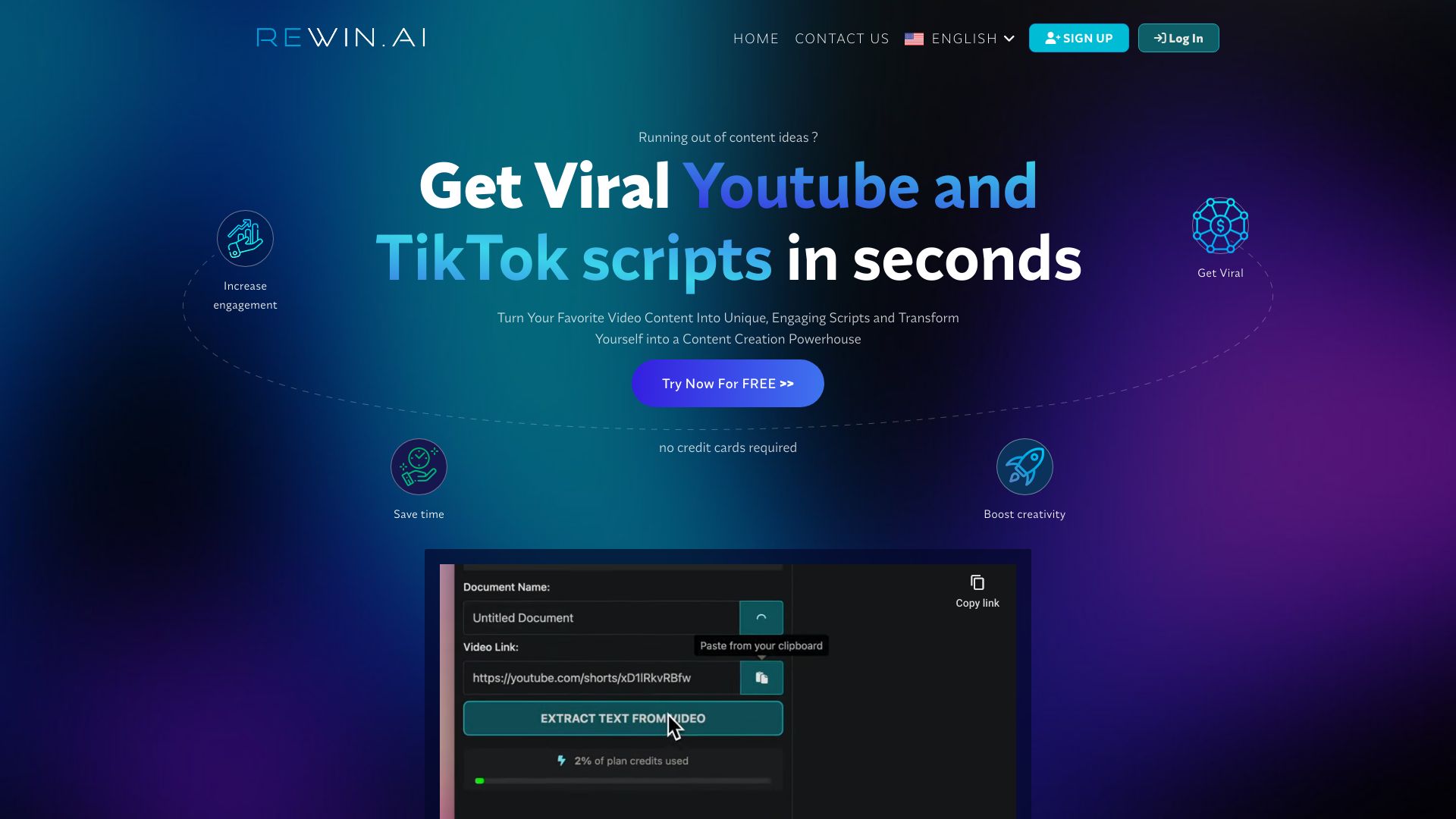 Rewin AI - AI tool that optimizes video scripts for virality and ...