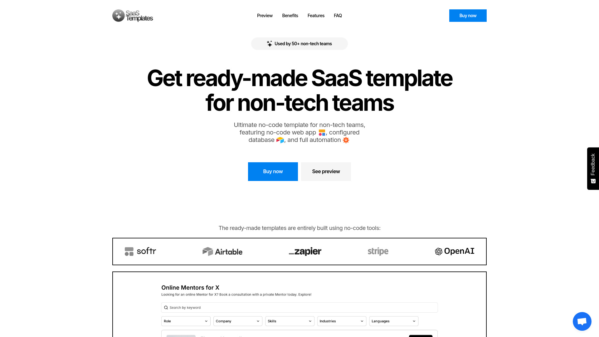 Saas Templates - Ready-made no-code SaaS templates for non-tech teams ...