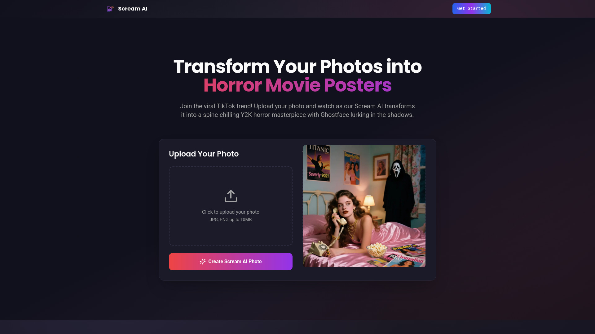 Scream AI - Transforms photos into Y2K horror movie posters with ...