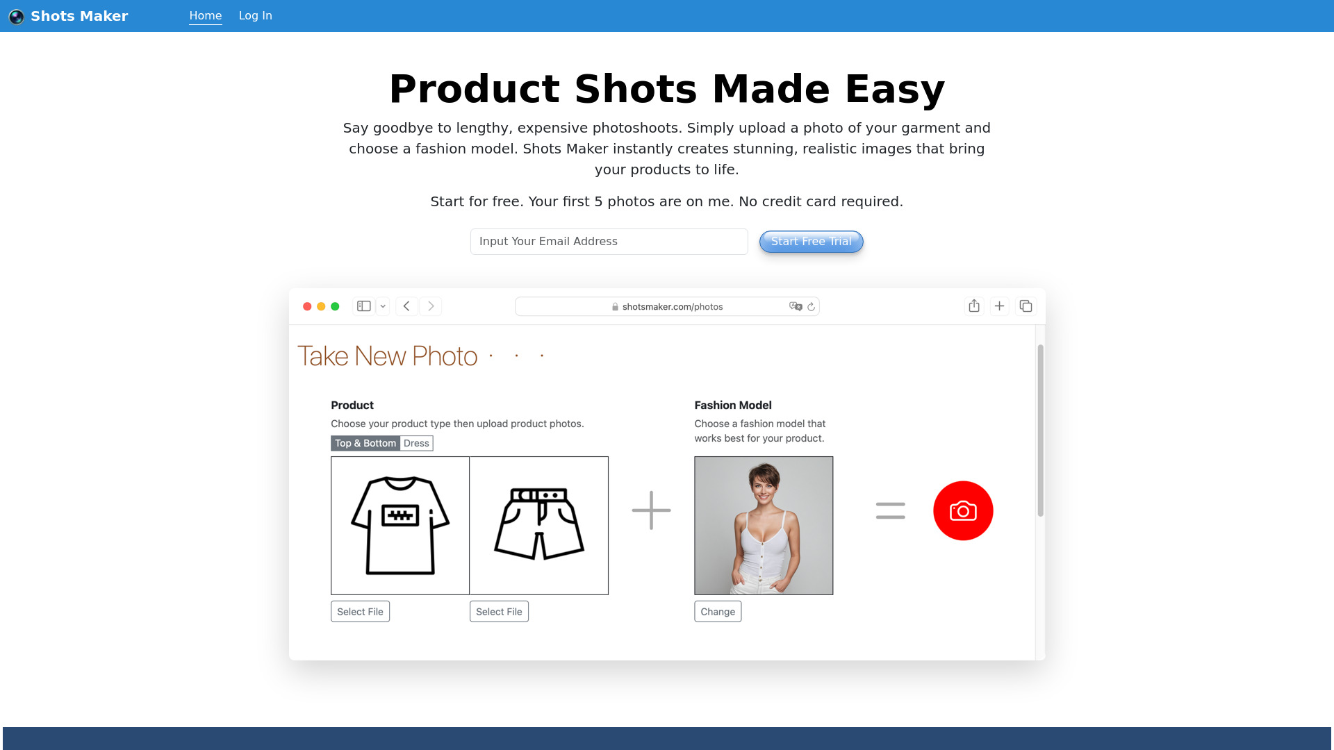 Shots Maker - AI-powered platform for instant garment photoshoots with ...