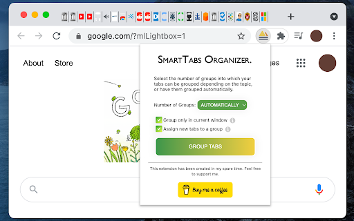 Smart Tabs Organizer - Browser extension that groups tabs using machine ...