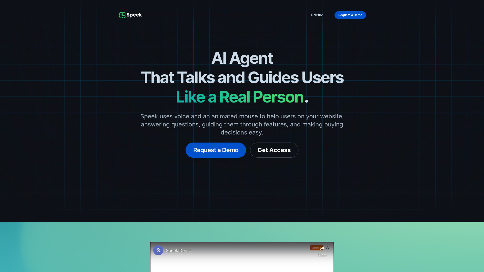 Speek AI - AI-powered voice and visual guidance for website users. | AI ...