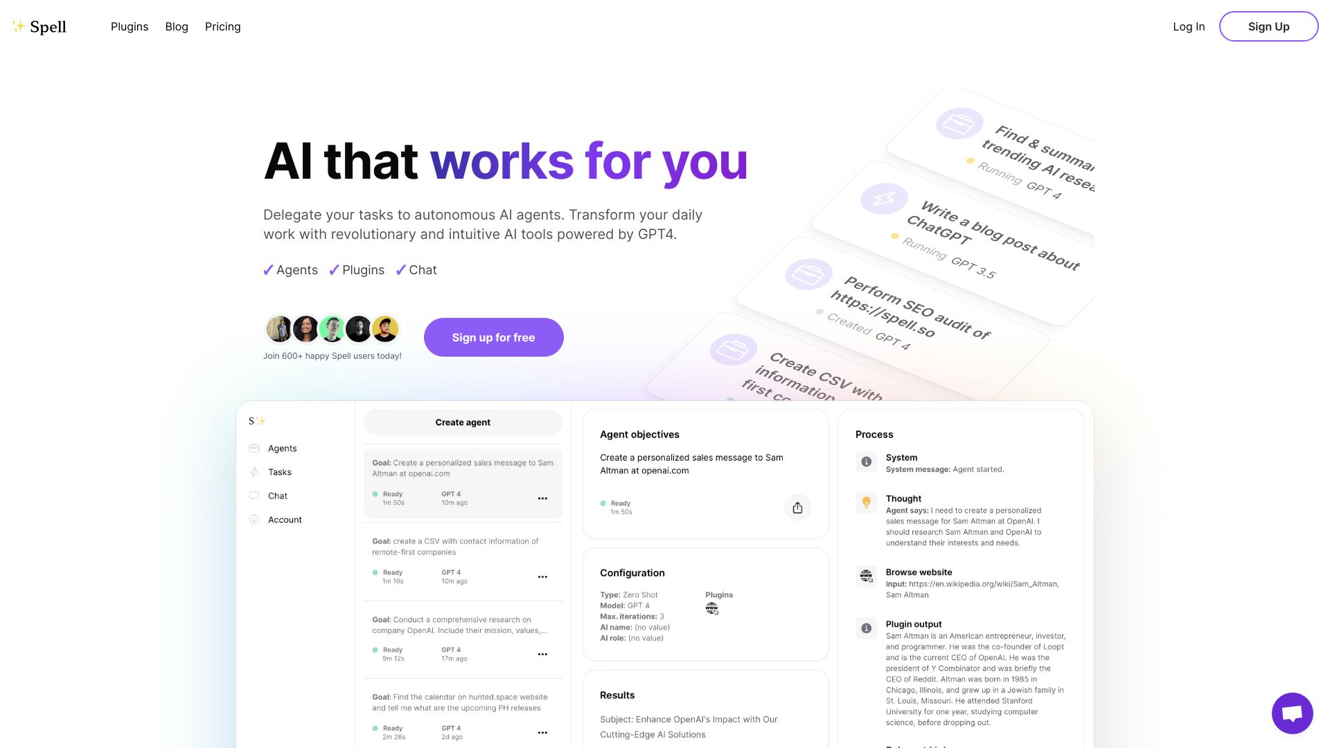 Spell AI - Spell: Delegate tasks to autonomous AI agents with plugins ...