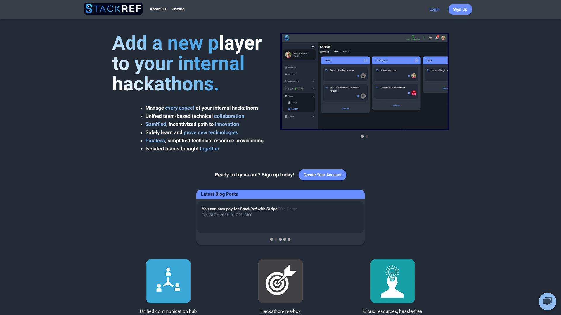 Stackref - StackRef is a managed internal hackathon platform and cloud architecture expert. | AI ...