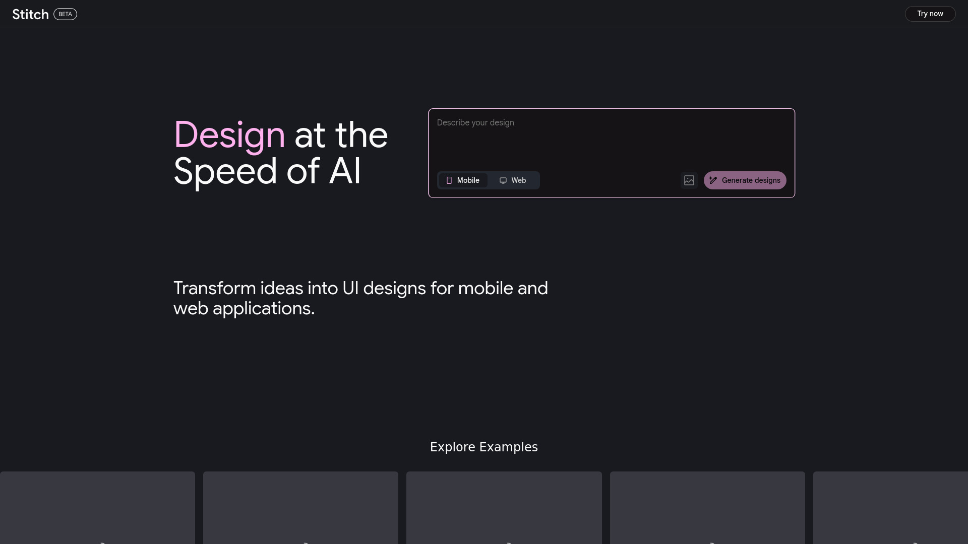 Stitch | AI Design Generator - AI-U