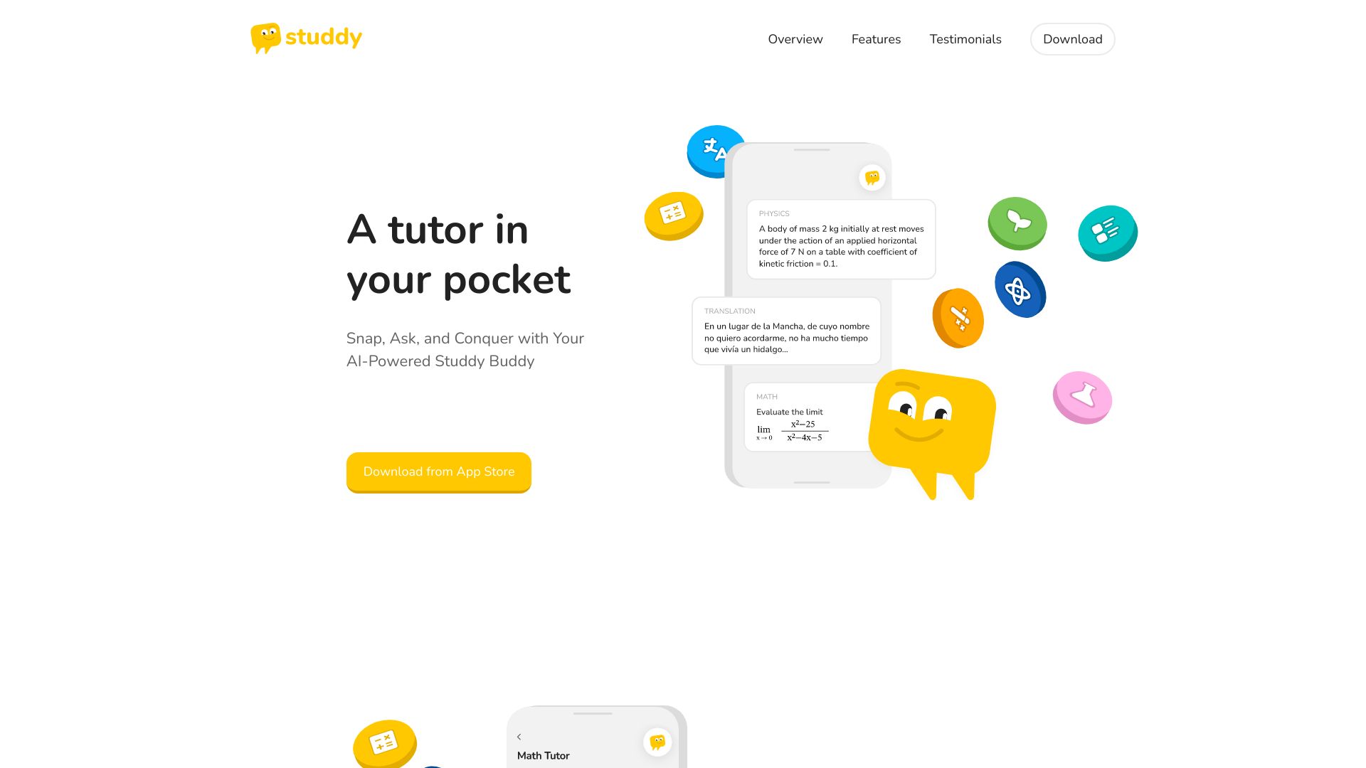 Studdy - AI-powered tutor providing instant homework help across ...