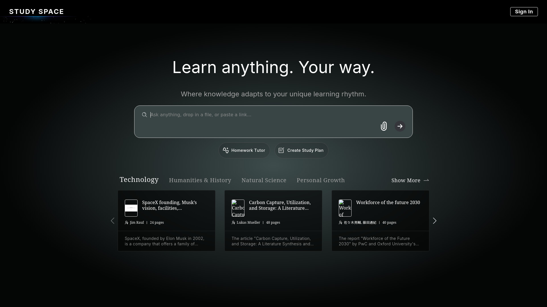 Study Space | AI Course - AI-U