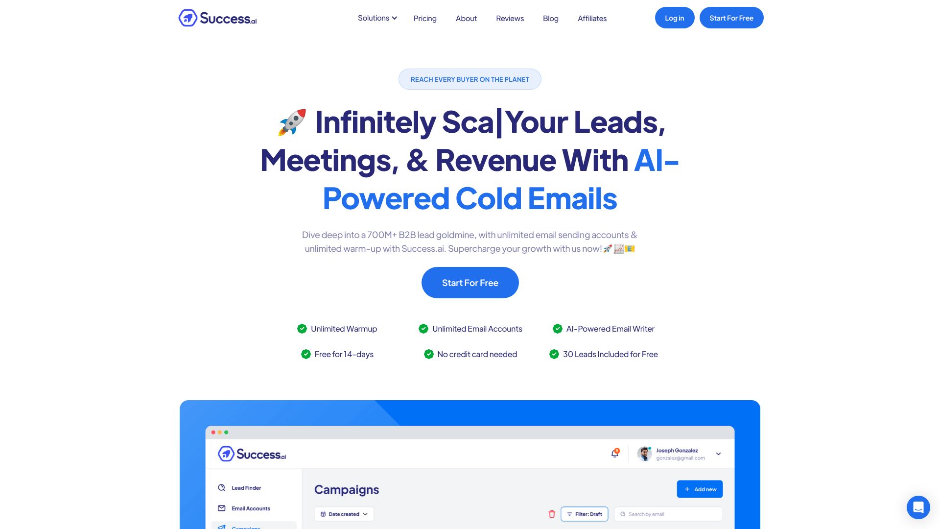 Success AI - AI-powered B2B lead generation platform with unlimited ...
