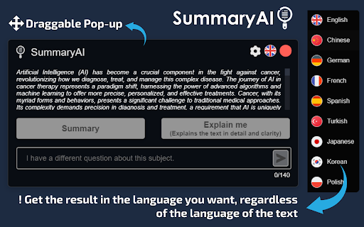 Summaryai - Chrome extension for summarizing, explaining, and querying ...