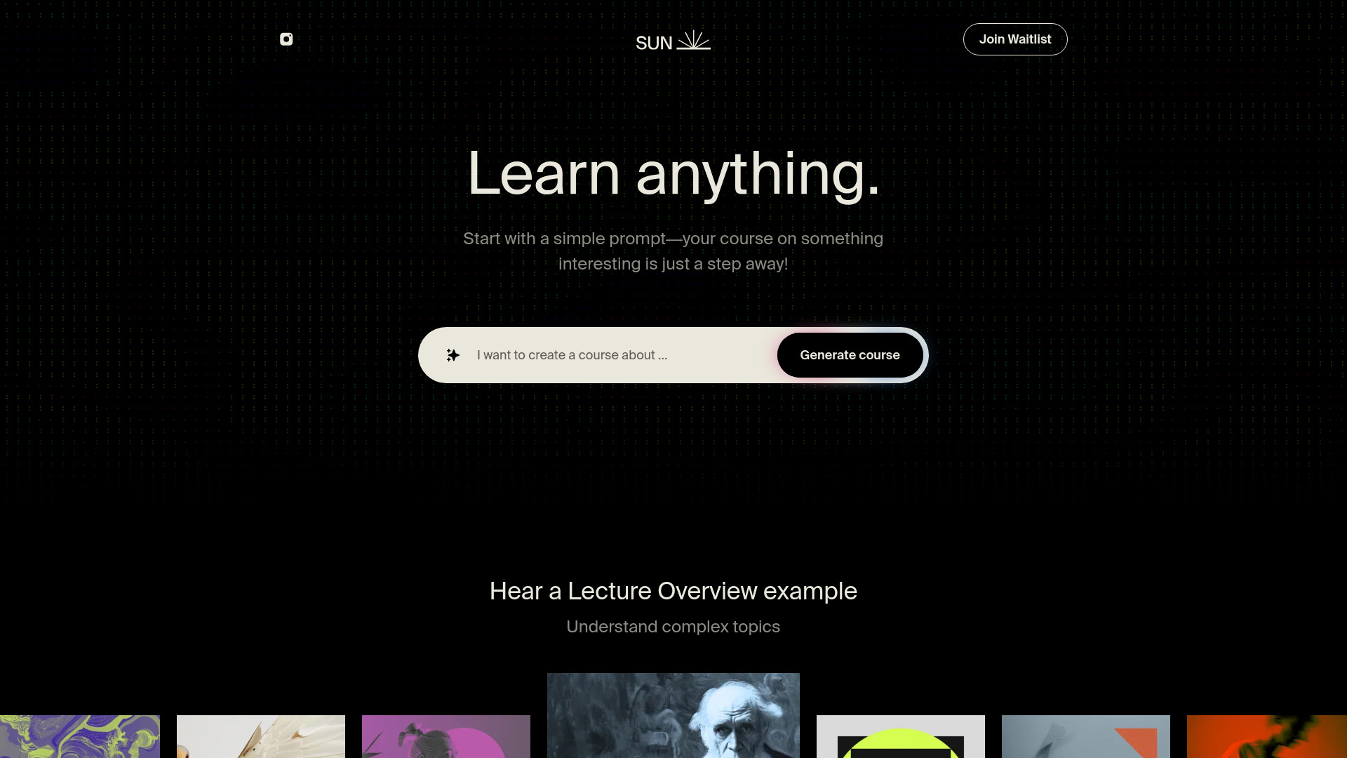 Sun AI - AI-powered platform for generating and learning through audio ...