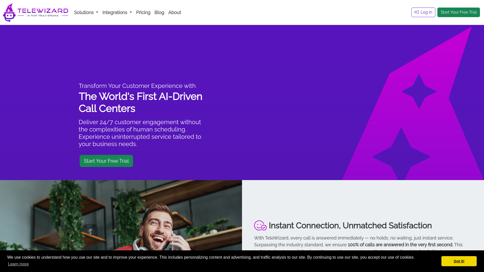 Telewizard - AI call center with human-like AI agents for 24/7 ...