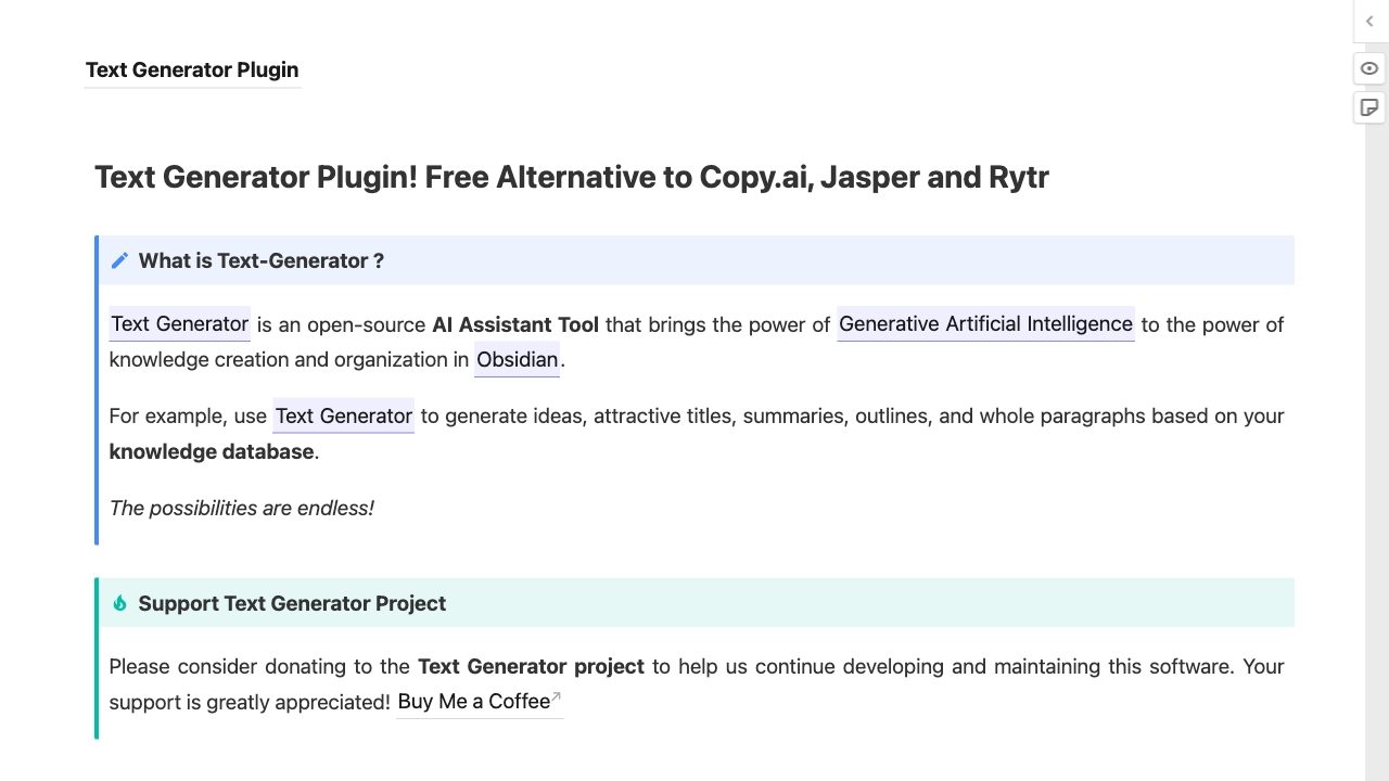Text Generator Plugin - Open-source AI tool for knowledge creation and ...