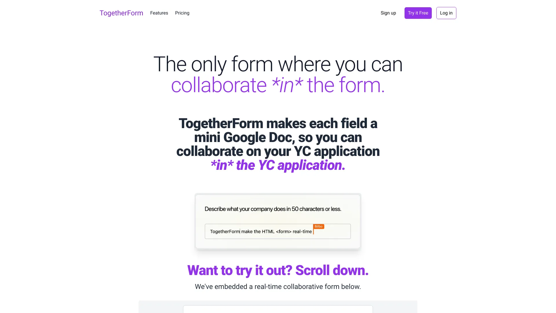 Togetherform - Real-time collaborative form platform for teams. | AI-U.com