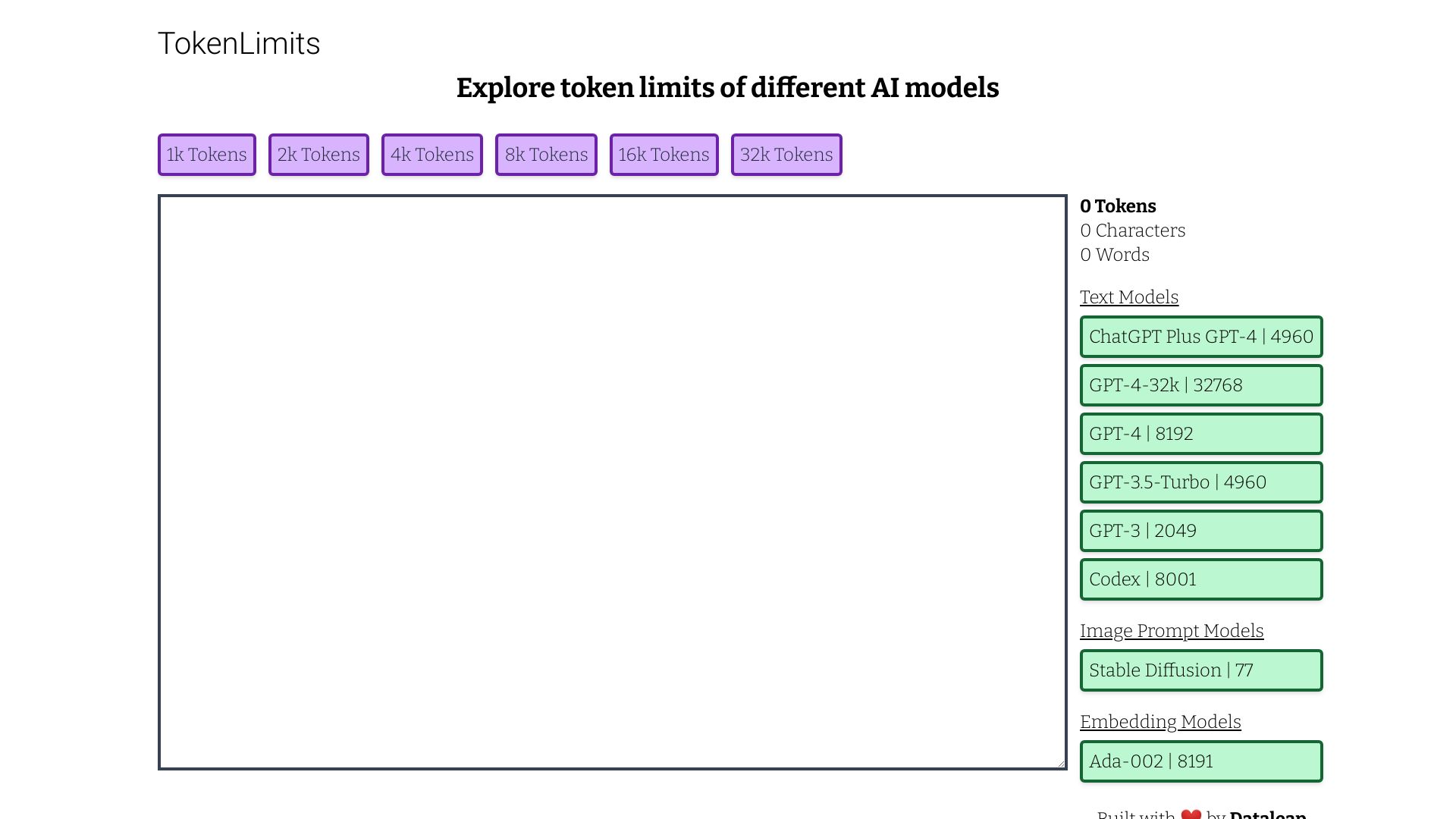Tokenlimits - A tool to check if your prompt is within the token limit ...