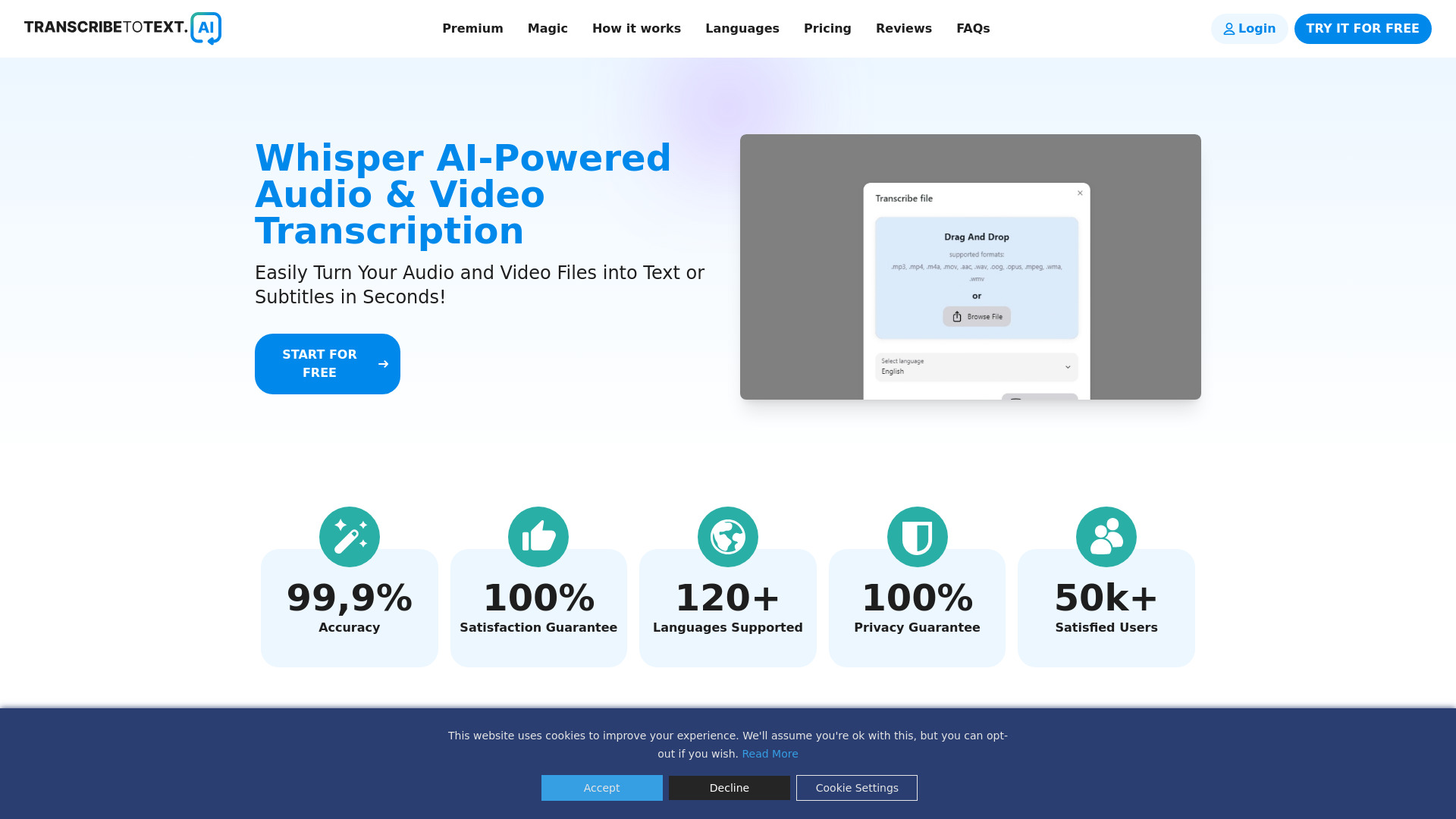 Transcribetotext.ai - AI-powered transcription service converting audio ...