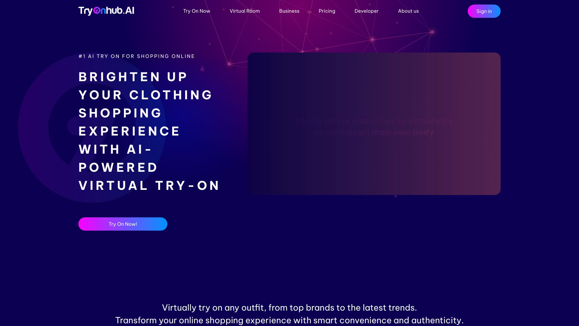 Tryonhub AI - AI-powered virtual try-on platform for clothing. | AI-U.com