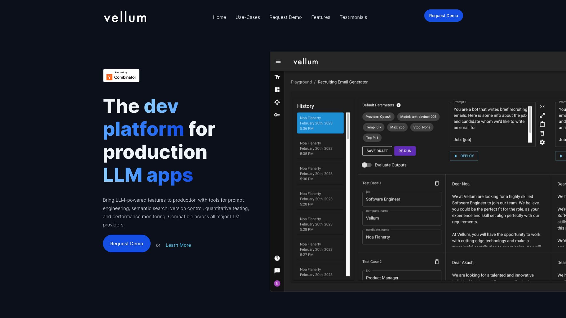 Vellum - Vellum AI: A platform for developing, evaluating, and deploying AI products. | AI-U.com