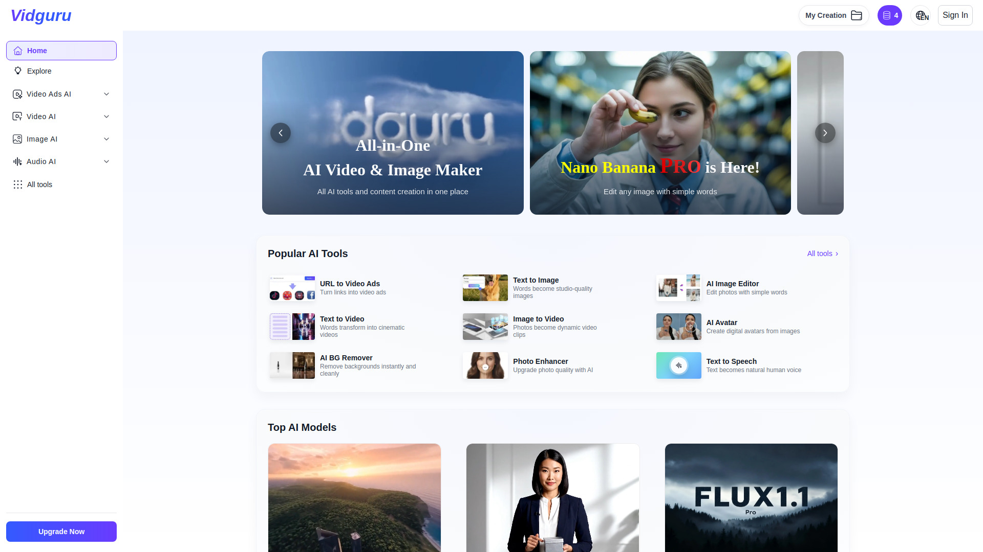 Vidguru - All-in-one AI Video & Image Maker Review & Alterna... | AI-U
